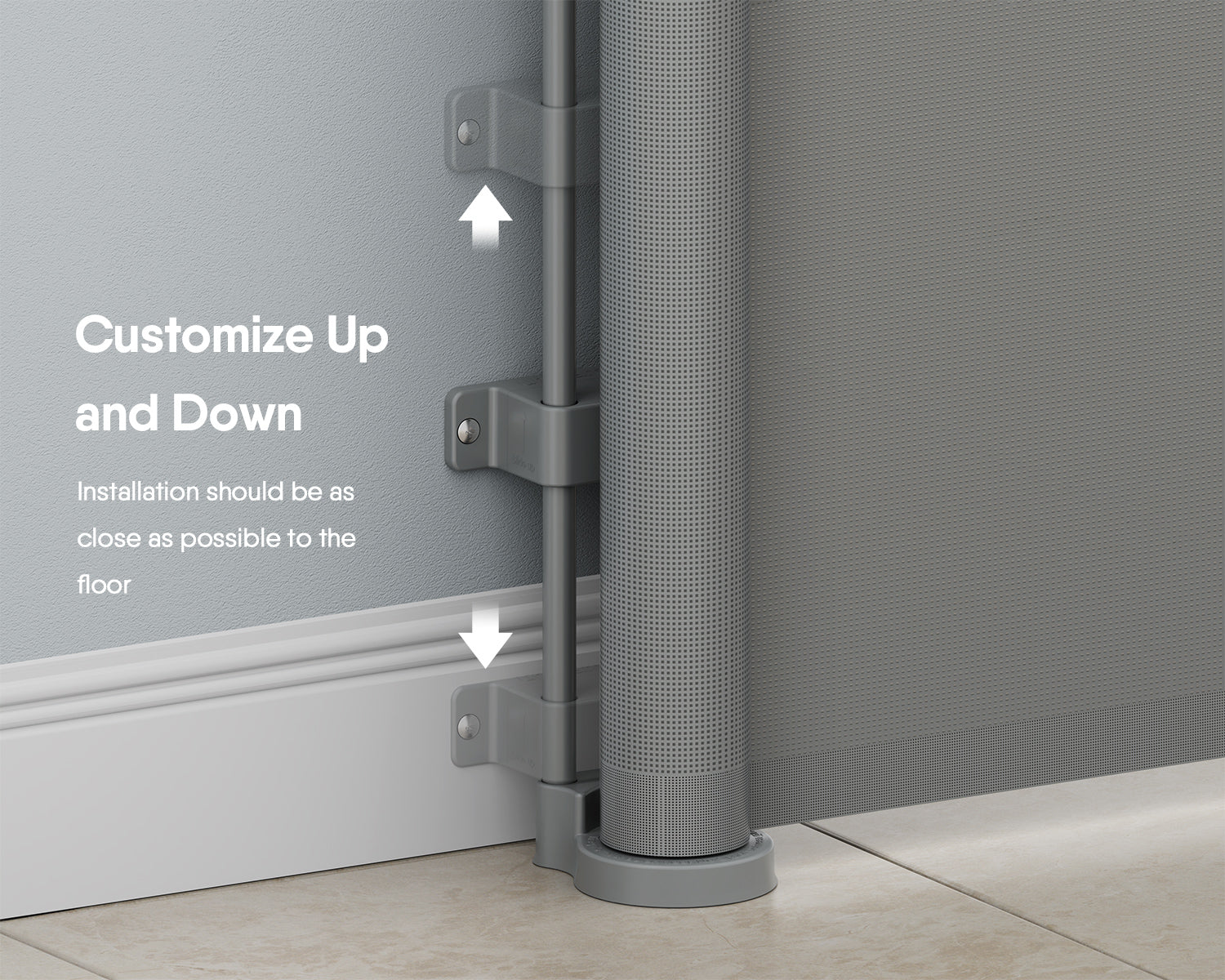 BabyBond Retractable Mesh Baby Extra Wide Gate,33" Tall,Large Extends